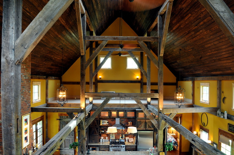 1830's Timber Frame Conversion - Historic Flooring - Ecléctico - Sala ...