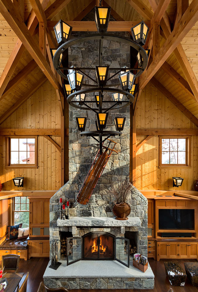 Alpine Ski Home - Rustic - Family Room - Burlington - by Randy Trainor ...