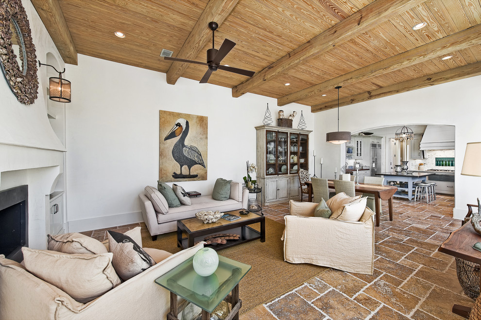 Alys Beach Courtyard House: Inside Out - Mediterranean - Family Room ...