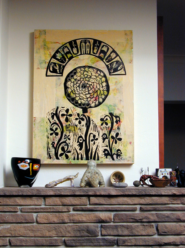 Art over Mantle, Fireplace - Traditional - Family Room - New York - by ...