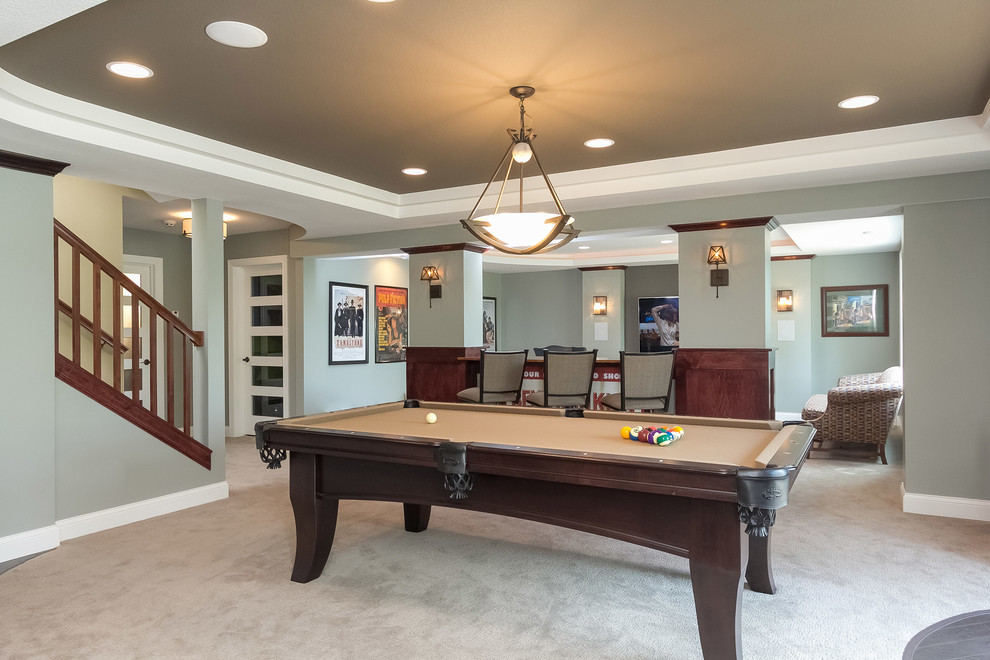 Basement Pool Table - Transitional - Family Room - Minneapolis - by FBC ...