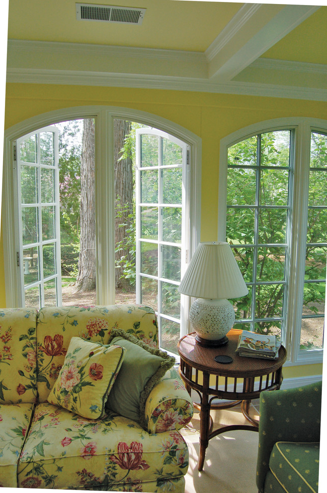 Beautiful Suburban Traditional Rustic Home - White Detailed Wood ...