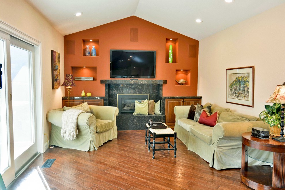 before and after staging projects - Traditional - Family Room - San ...