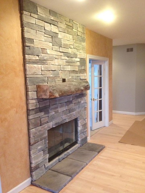 Boral Cultured Stone - Country Ledgestone - Traditional - Family Room ...