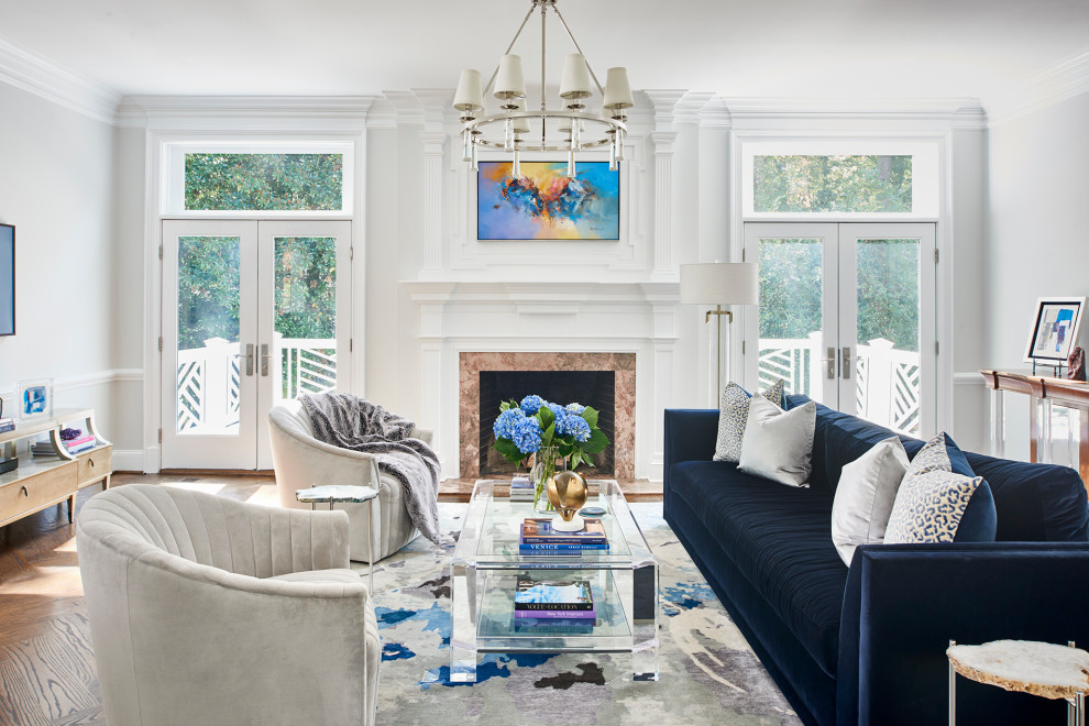 Buckhead - Bold & Bright Family Room - Transitional - Family Room ...