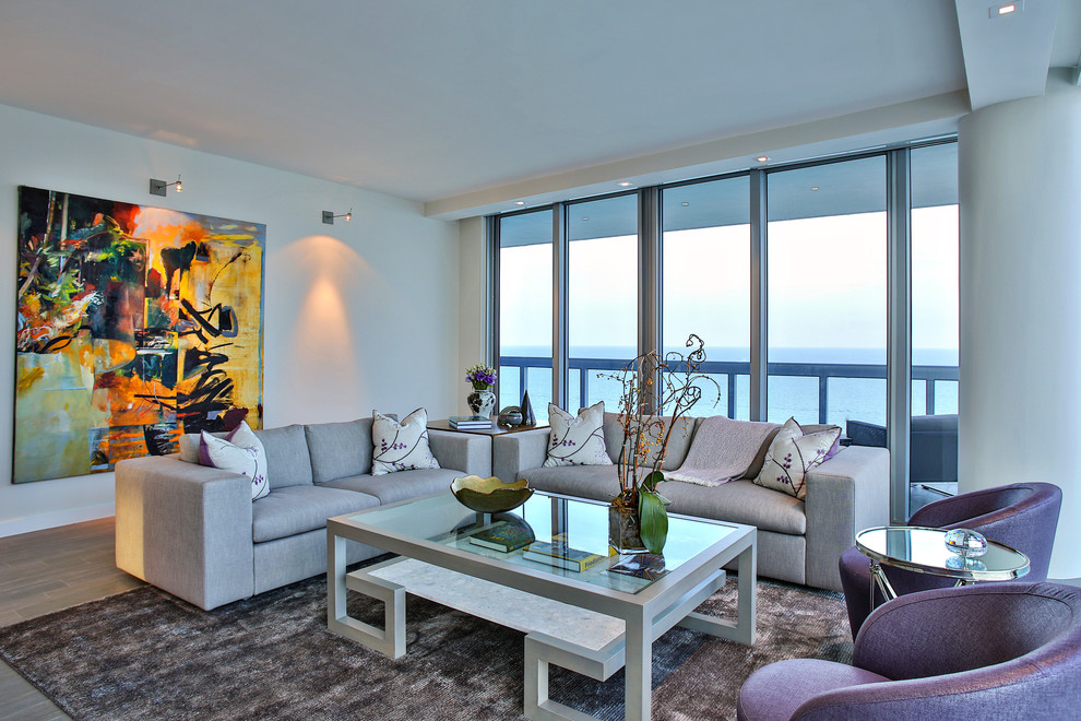 Canyon Ranch Penthouse Residence - Contemporary - Family Room - Miami ...