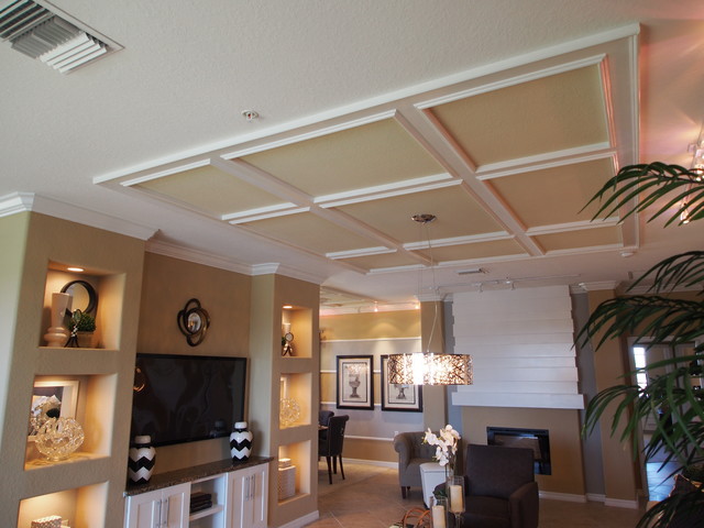 Ceiling Design with Moulding - Modern - Wohnzimmer - Tampa - von Green ...