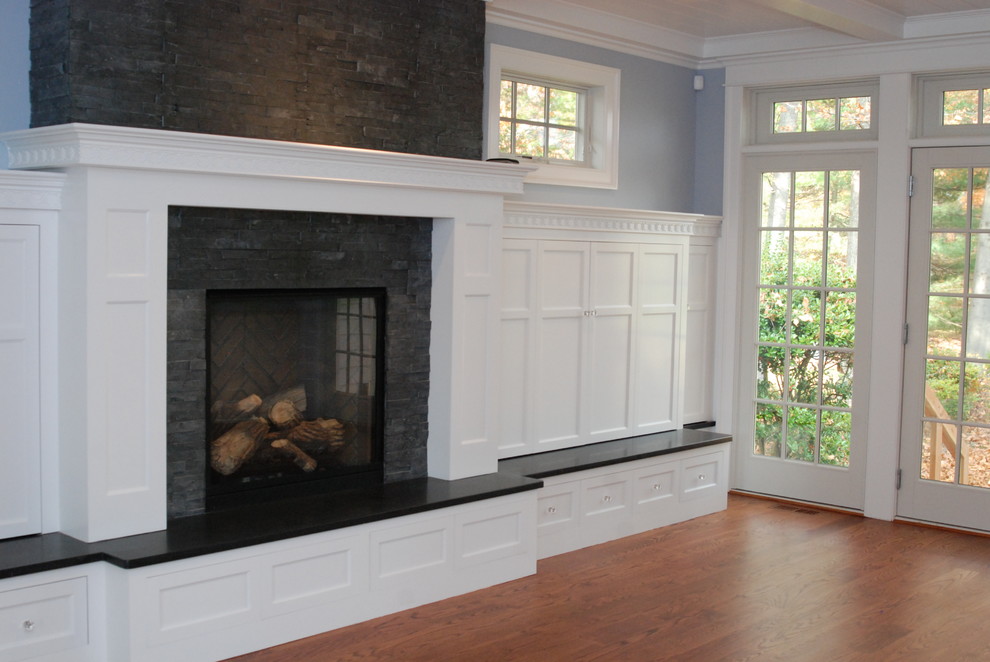 Classic Center Hall Colonial - Traditional - Family Room - New York ...