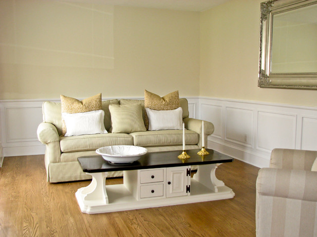 Classic Colonial Raised-Panel Wainscoting - Traditional - Family Room ...