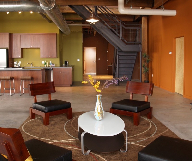 Colorful Loft Penthouse - Modern - Family Room - St Louis - by Holden ...