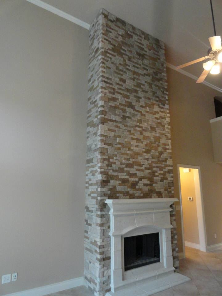 Complete paint, stone work, cement stain, in Katy - Modern - Family ...