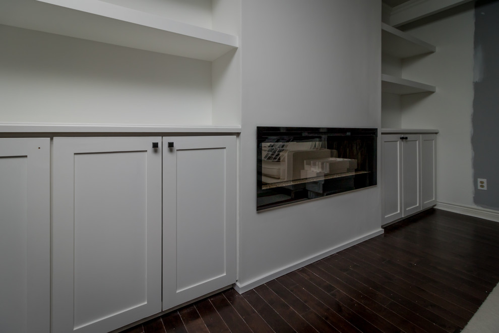 Contemporary Built in Fireplace Surround Wall Unit with Floating ...