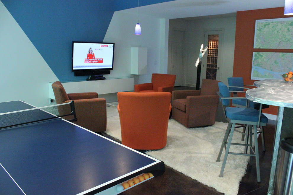 Contemporary Media Game Room - Modern - Family Room - Indianapolis - by ...