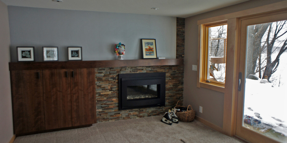 Contemporary Prairie Style Makeover - Contemporary - Family Room ...