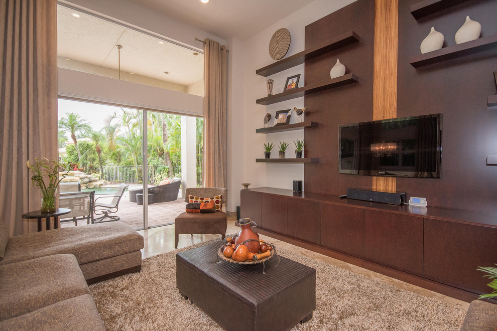 Country club - Contemporary - Family Room - Miami - by Rooms by Eve | Houzz
