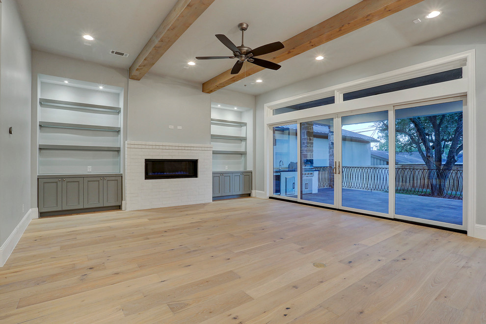 country French-stucco and stone-160101 - Traditional - Family Room ...