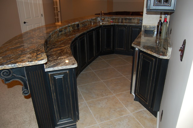 Curved Basement Bar Ideas 10 Home Basement Bar Ideas | Carla Bast