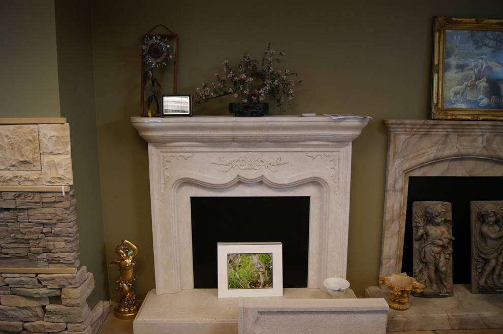 Custom Fireplace Mantels by Artisan Mantels - Midcentury - Family Room ...