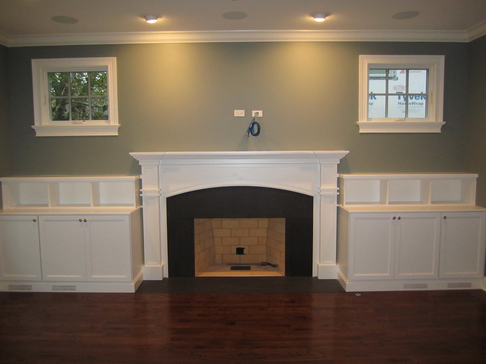 Custom Fireplace Mantle & Built Ins - Traditional - Family Room ...