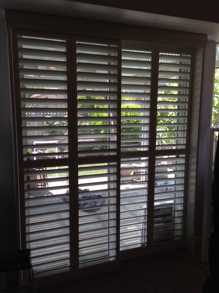Custom Plantation Shutter Ideas - Traditional - Family Room - Sacramento - by California Window ...
