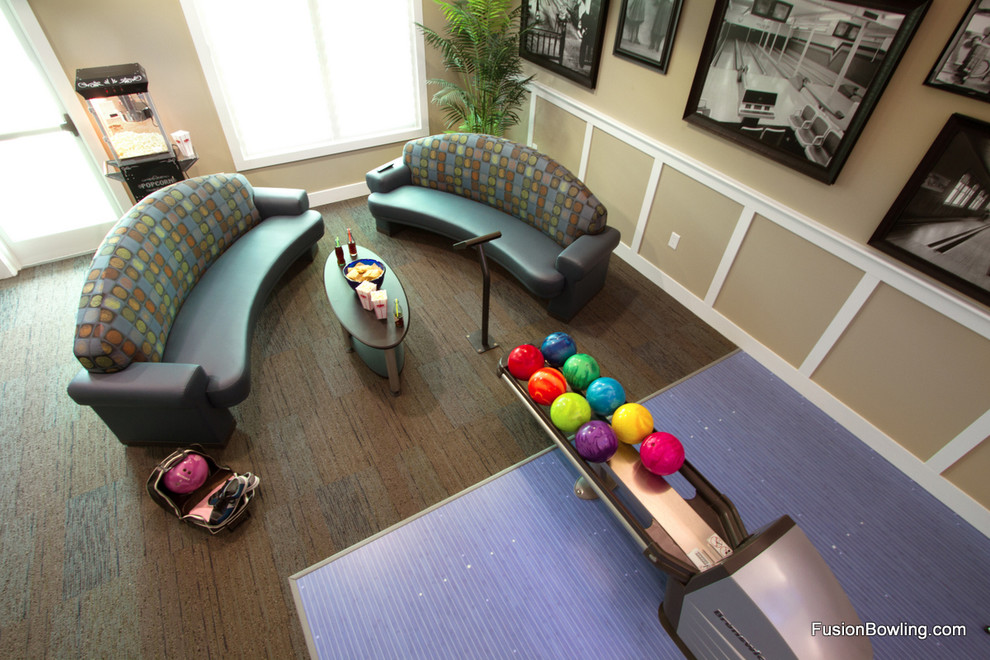 Custom residential bowling alley - Contemporary - Family Room ...