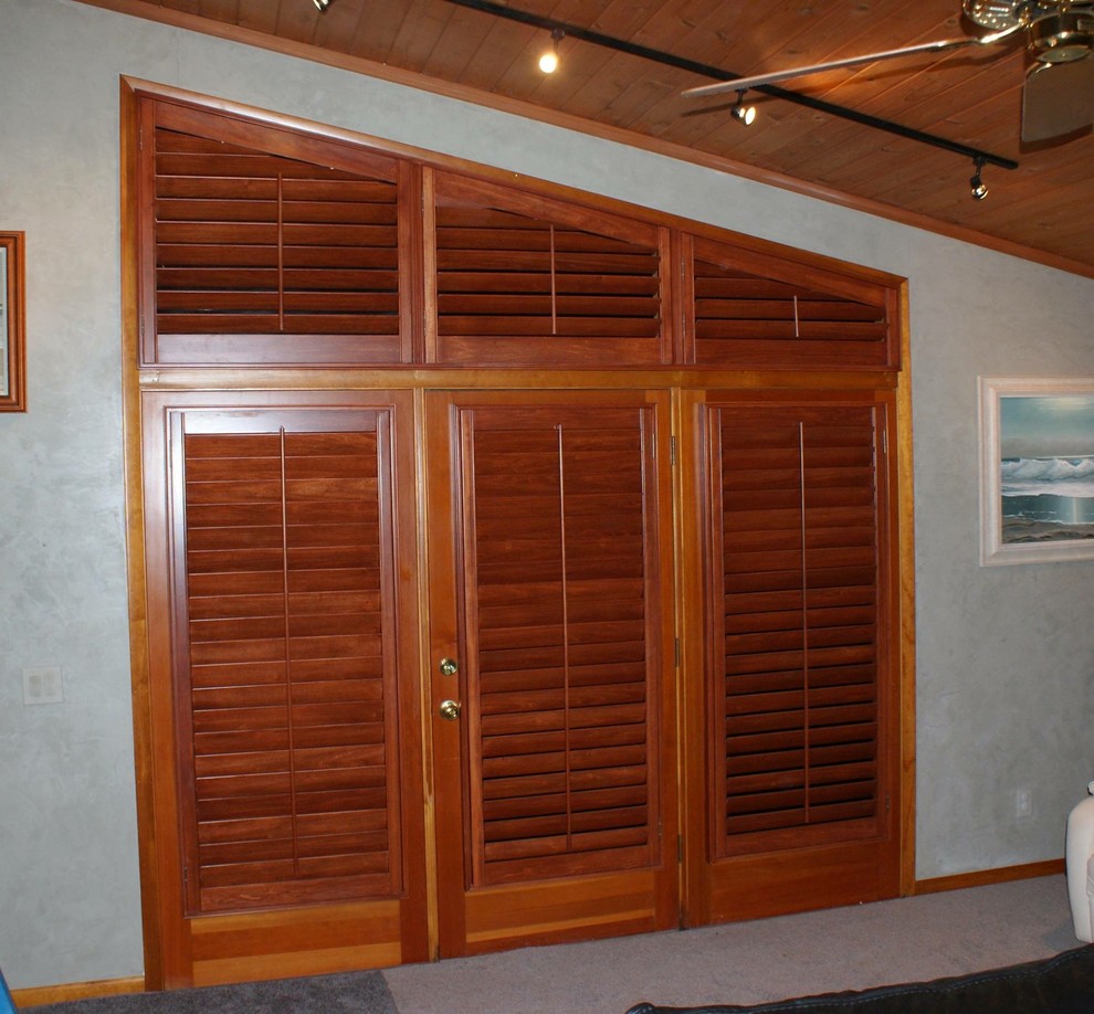 Custom Stained Hardwood Plantation Shutters - Arts & Crafts - Games ...