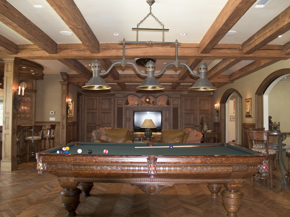 Custom Timber Beams - Traditional - Family Room - Dallas - by Ridgeview ...