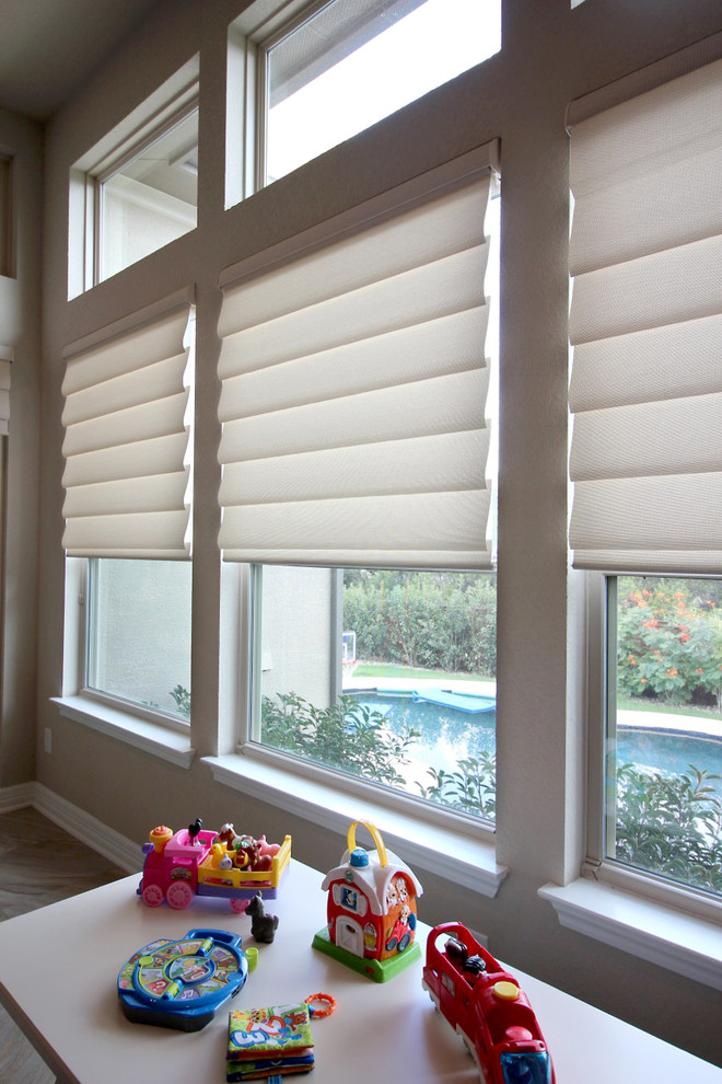 Dabbs house- Shutters and Shades - Contemporary - Family Room - Austin ...