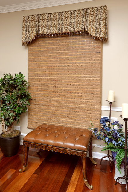Draperies, Blinds and Shades - Rustic - Family Room - Chicago - by ...