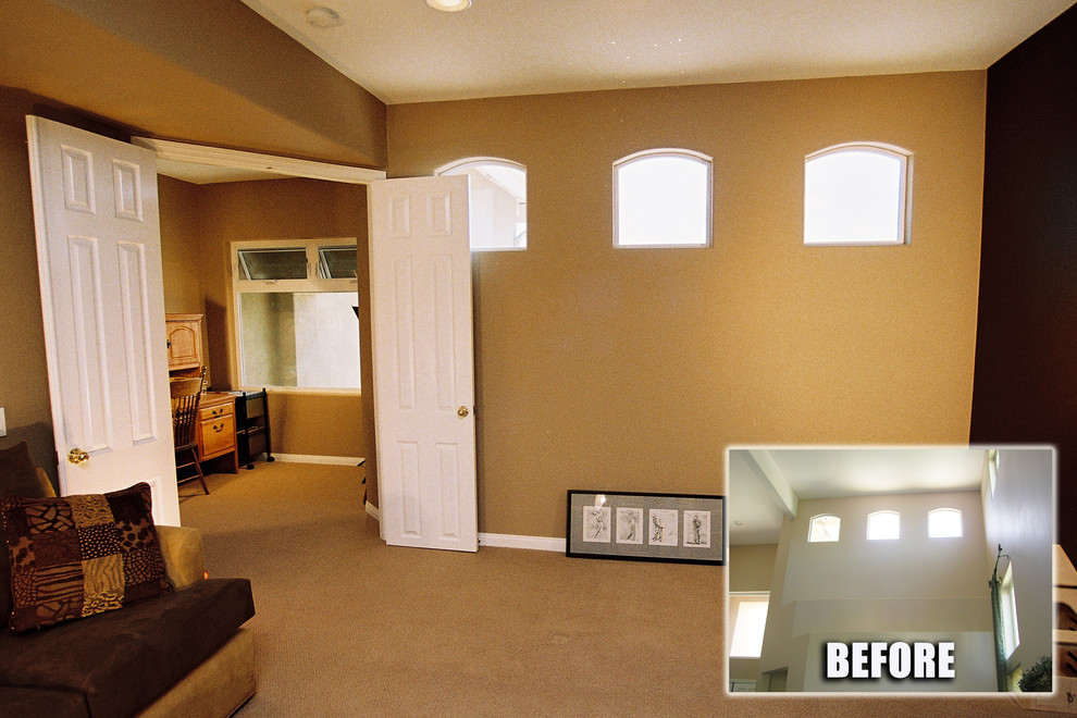 Enclosed Bonus Room Built in High Ceiling - Traditional - Family Room ...