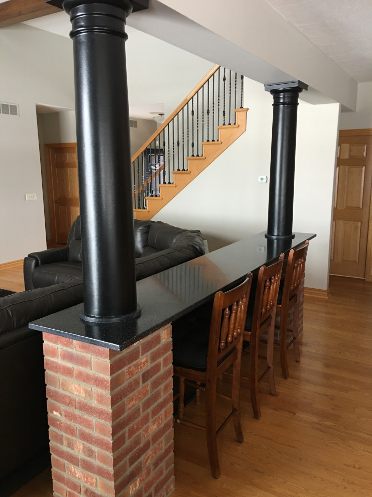 EnStone Obsidian countertop - Traditional - Family Room - Omaha - by ...