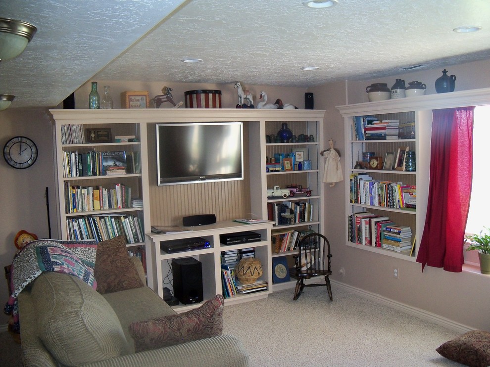 Family Room with Built ins - Traditional - Family Room - Salt Lake City ...