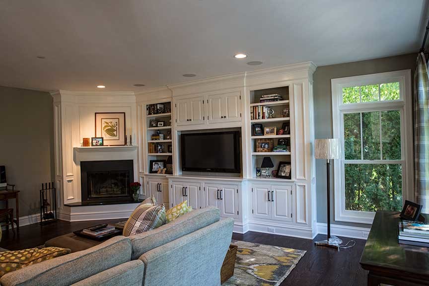 Family Room with Custom Casework - Traditional - Family Room - Chicago ...