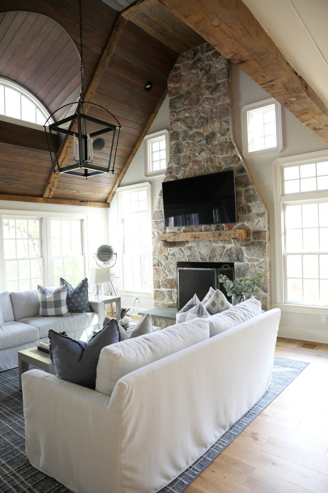 Farmhouse Great Room - Farmhouse - Family Room - New York - by Colette ...