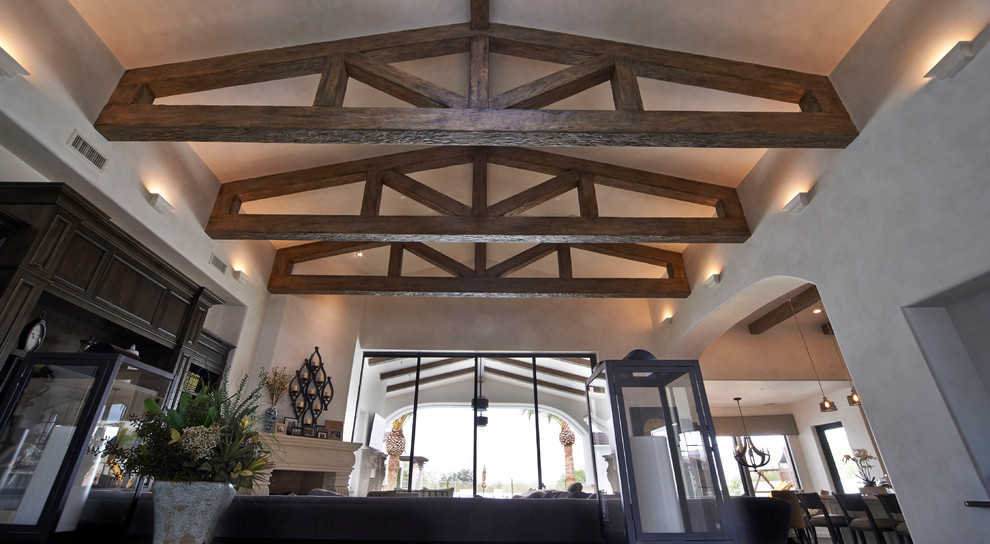 Faux Wood Beams & Trusses - Transitional - Family Room - Phoenix - by ...
