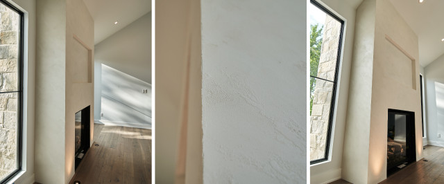 Feature Fireplace - Venetian Plaster Ottawa, Manotick - Salle de Séjour ...