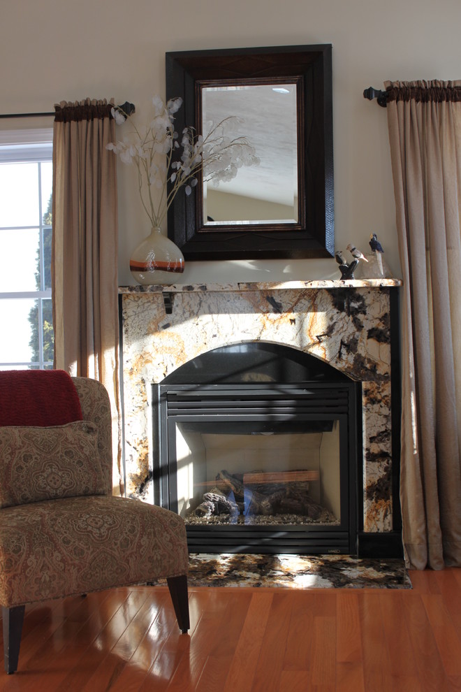 Fireplace - Contemporary - Living Room - Boston - by Capstone Marble ...