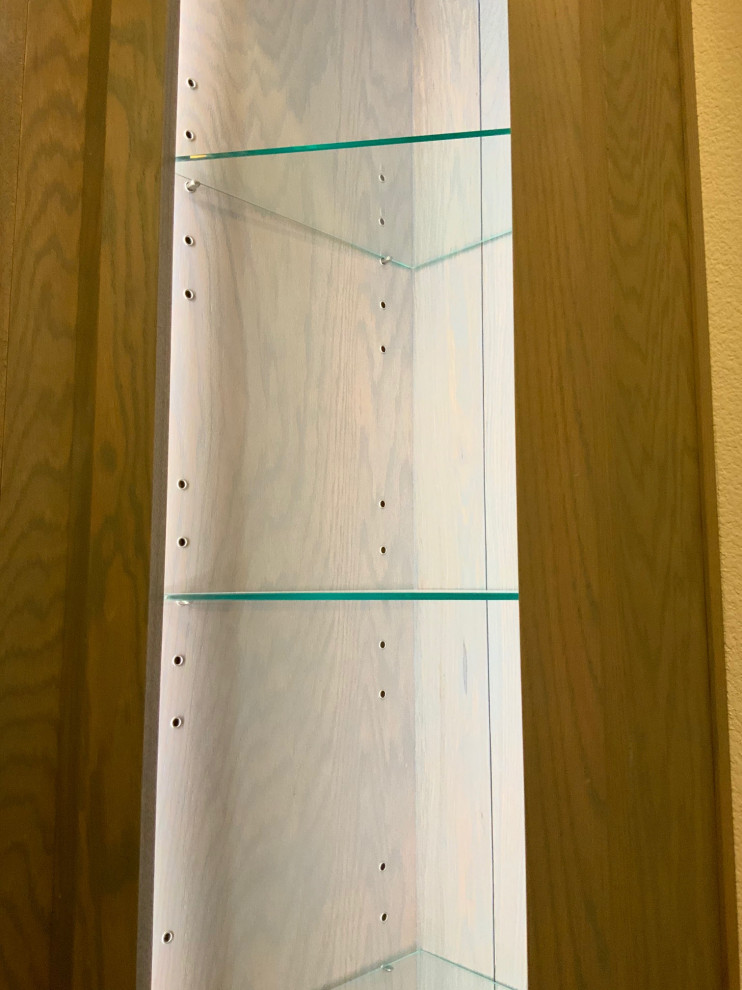 Frisco Texas - Double White Oak Custom Wall unit - Transitional ...