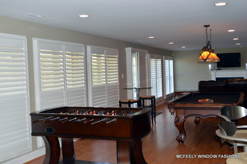Game Room Plantation Shutters- Pasadena, MD - Traditional - Family Room - Baltimore - by McFeely ...