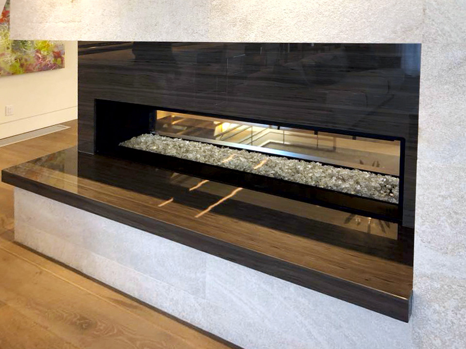 GeoLuxe Slabs - Fireplace Surround - Contemporary - Family Room ...