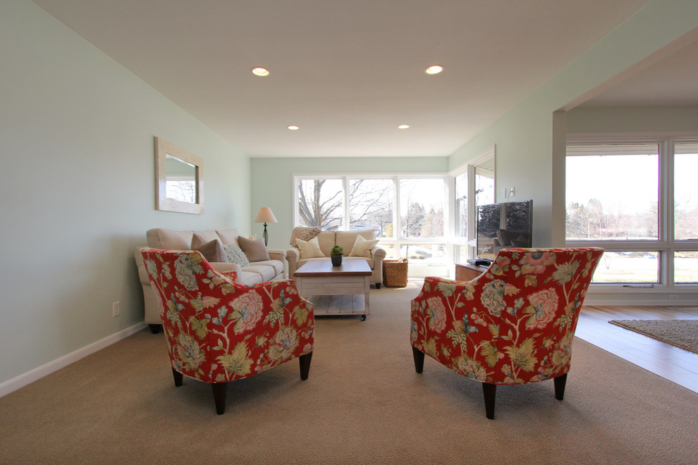 Grand Rapids 1970's Ranch Remodel - Transitional - Family Room - Grand Rapids - by Thompson ...