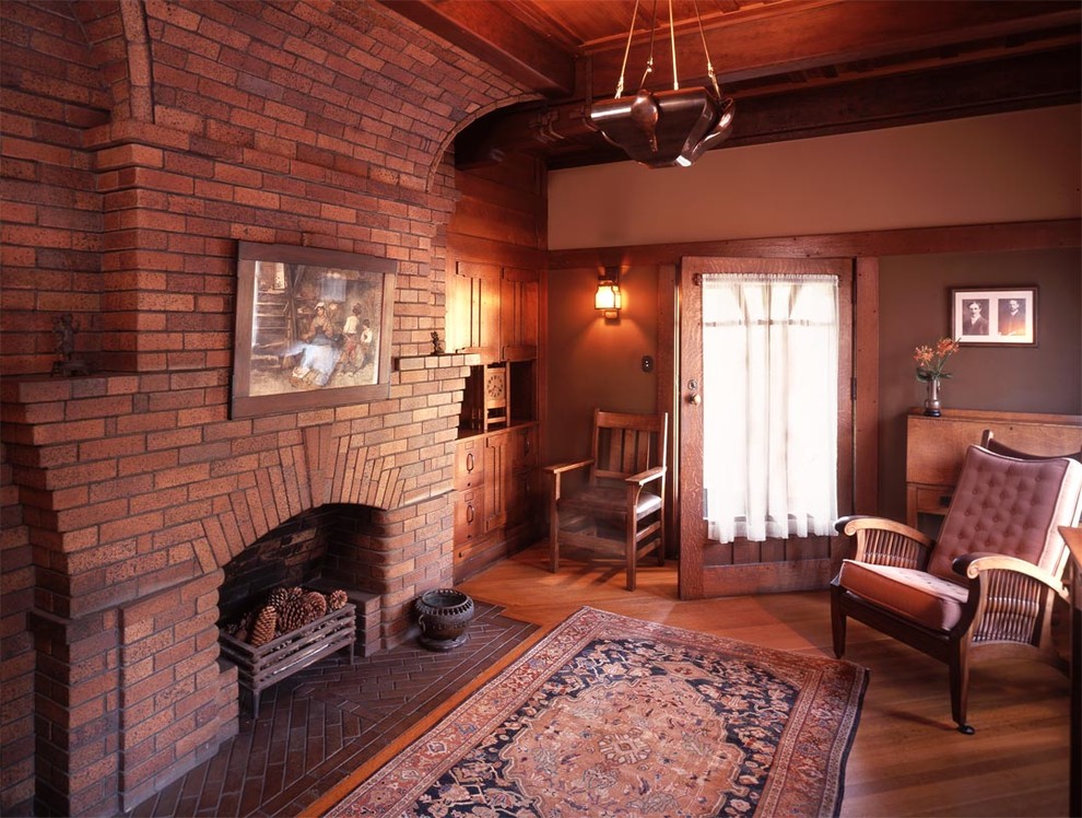 Greene and Greene Gamble House, Pasadena 1908 - Craftsman - Family Room ...