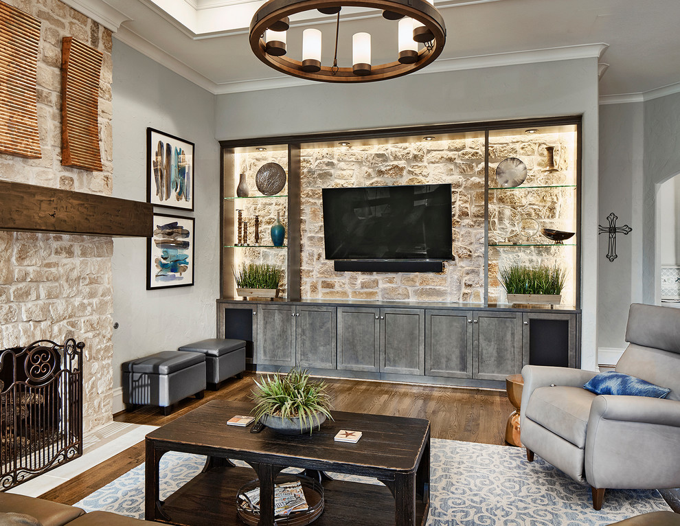 Gutted and redesigned Colleyville kitchen/family room - Transitional ...