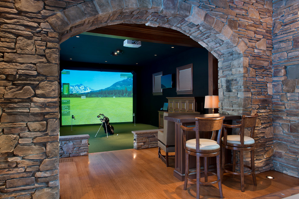 Gym & Golf Simulator - Traditional - Games Room - Boston - by Twin ...