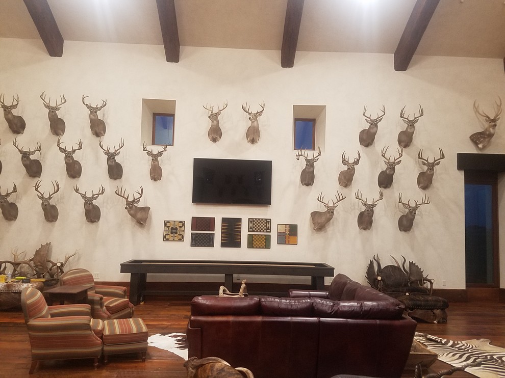 Hanging Deer Mounts and More - Rustic - Family Room - Austin - by Star ...