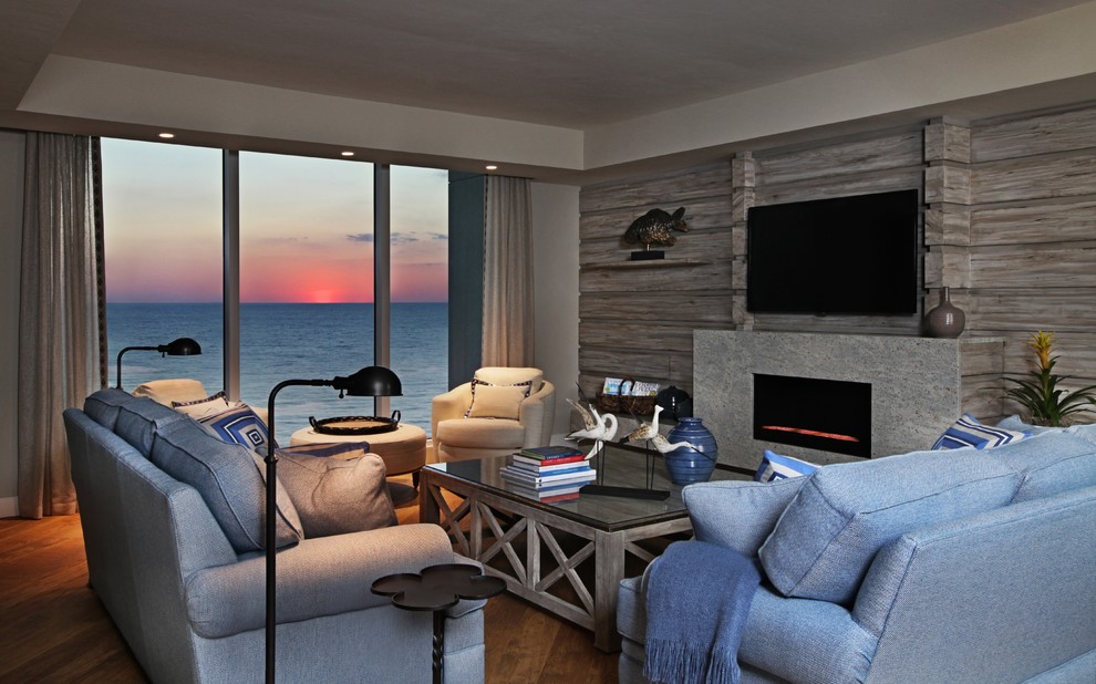 Hi-Rise Beach House - Modern - Family Room - Detroit - by Kathleen ...