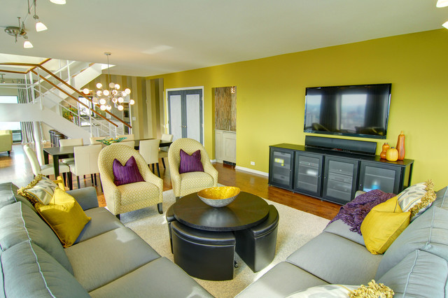 High Rise Condo - Contemporary - Family Room - Phoenix - by Maureen ...