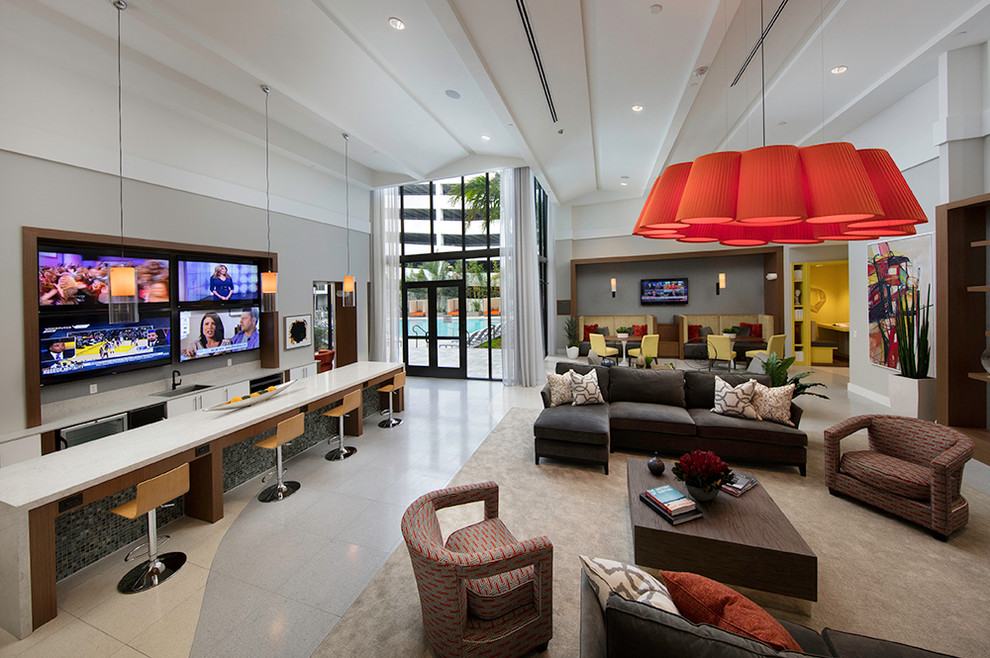 Hines Doral Multi-Family Community - Contemporary - Family Room - Miami ...