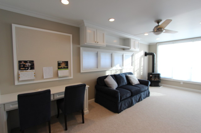 Homework Room with Built in and Map - Classique - Salle de Séjour - New ...