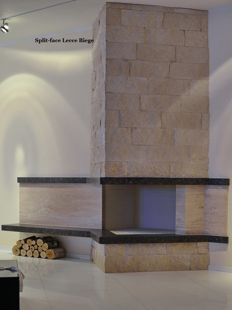 Interior Cladding Walls and Fireplace Walls - Contemporary - Family ...
